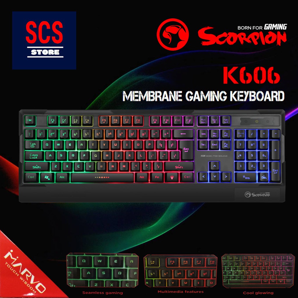 MARVO K606 SCORPION MEMBRANE GAMING KEYBOARD | Shopee Malaysia