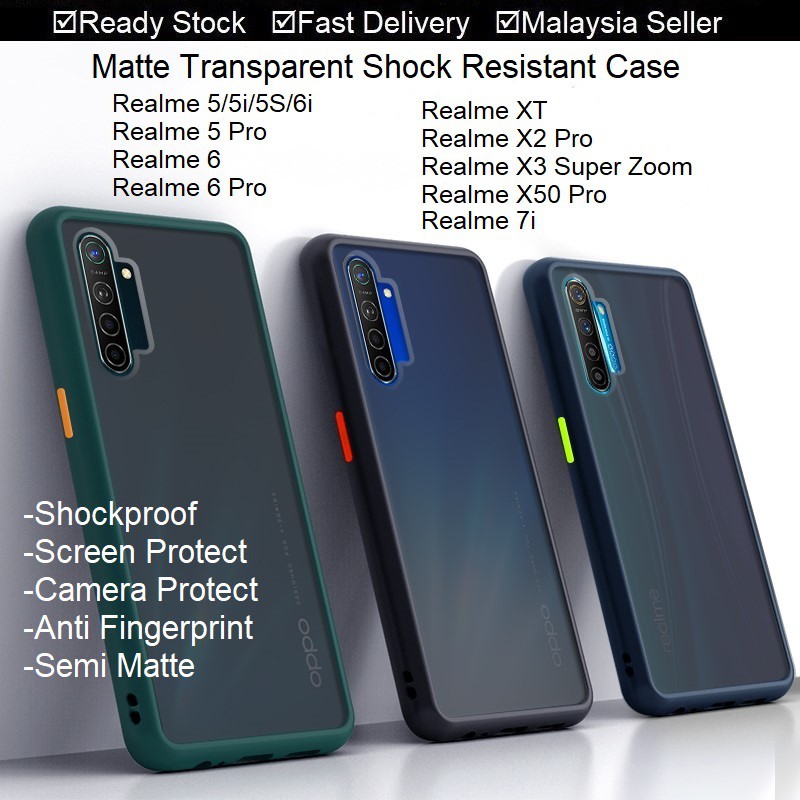 Realme 7i 6 Pro 5 5i 6i 5S Pro X50 Pro Oppo Matte Transparent Case ...