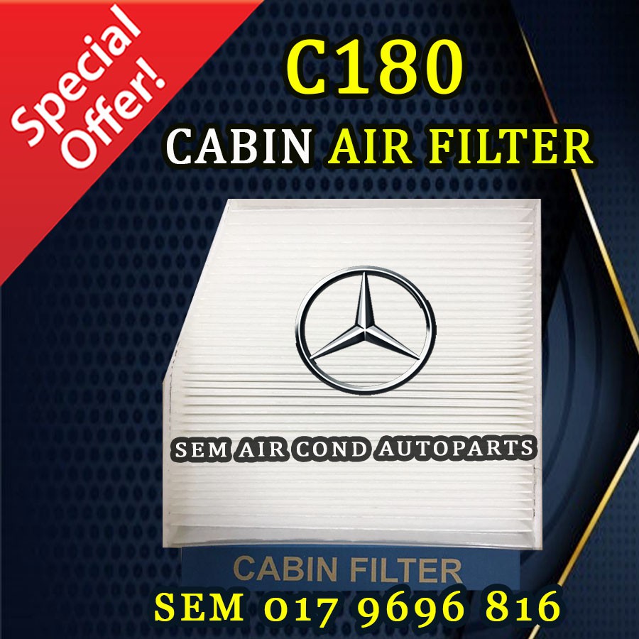 MERCEDES-BENZ C-CLASS C180 CABIN AIR FILTER (CAR AIRCOND SYSTEM) (FIBRE ...