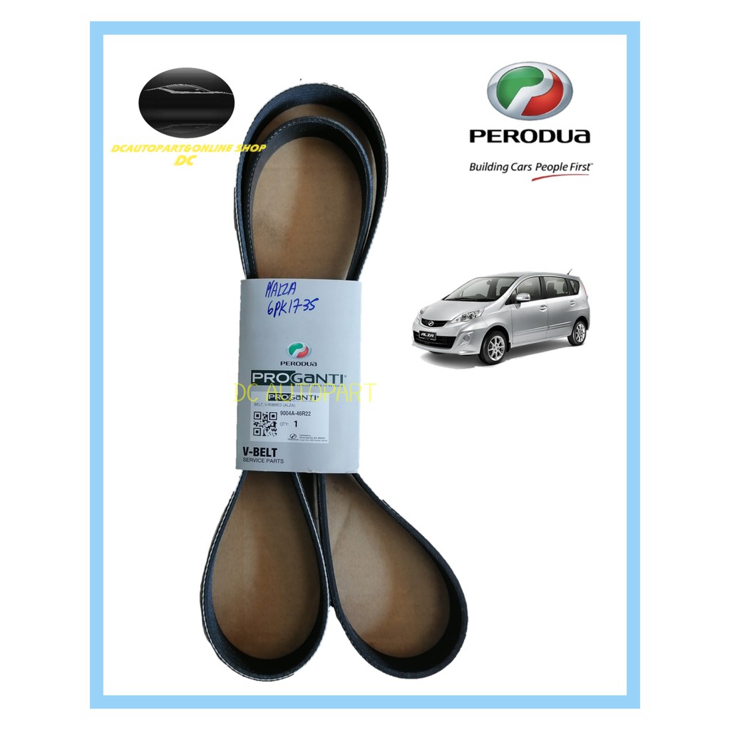 100% ORIGINAL PERODUA ALZA 2007-2018 FAN BELT 6PK1735 (9004A-46R22 ...