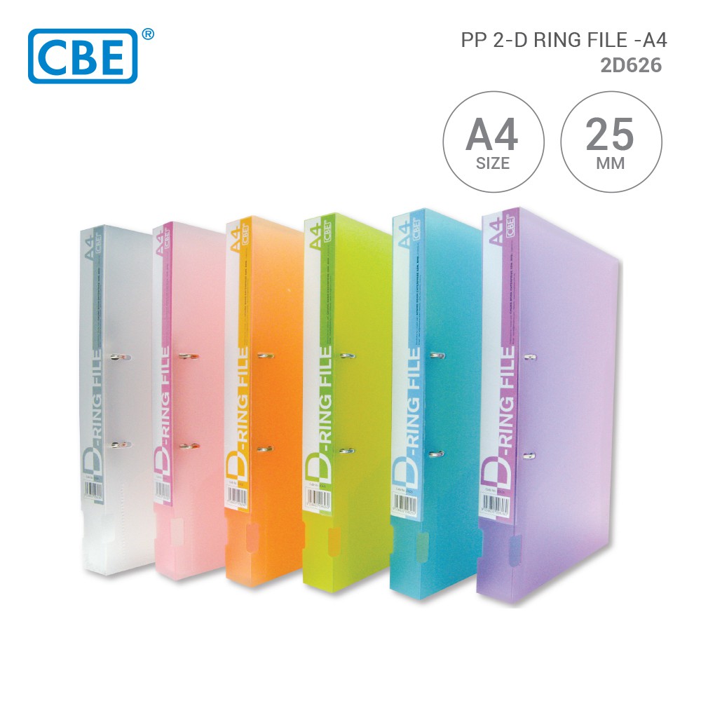 CBE 2D626 PP 2-D Ring File A4 | 25MM | Random Colours | Shopee Malaysia