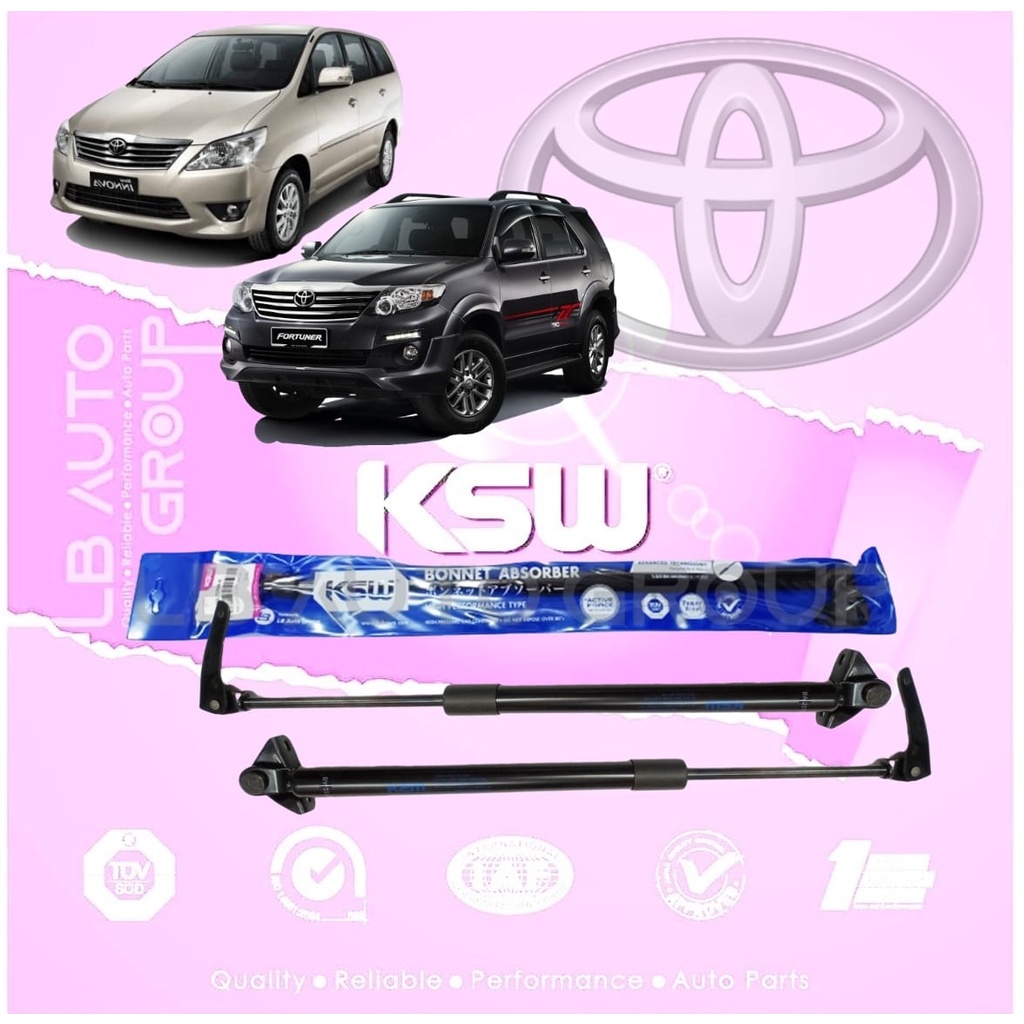 Toyota Fortuner/ Innova TGN40 KSW Rear(belakang) Bonnet Absorber ...