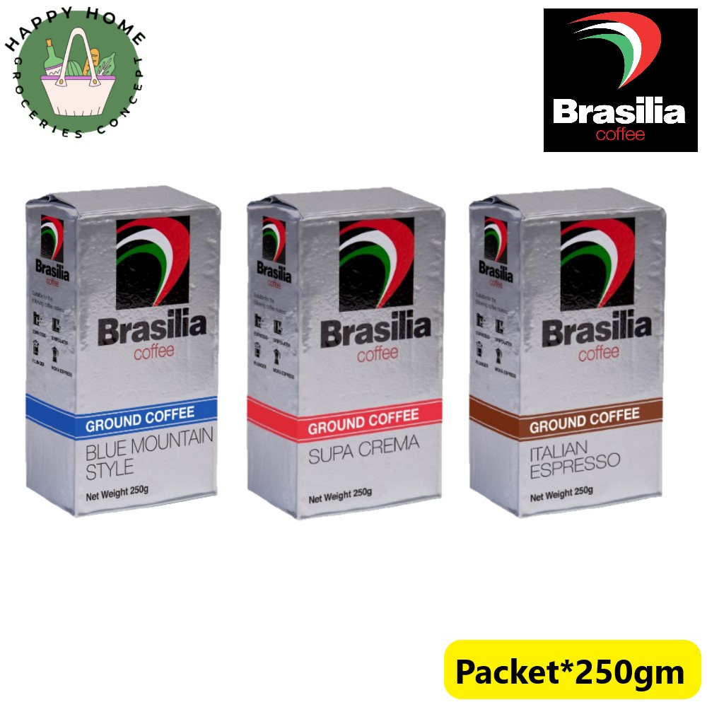 Brasilia Ground Coffee Blue Mountain / Supa Crema / Italian Espresso ...