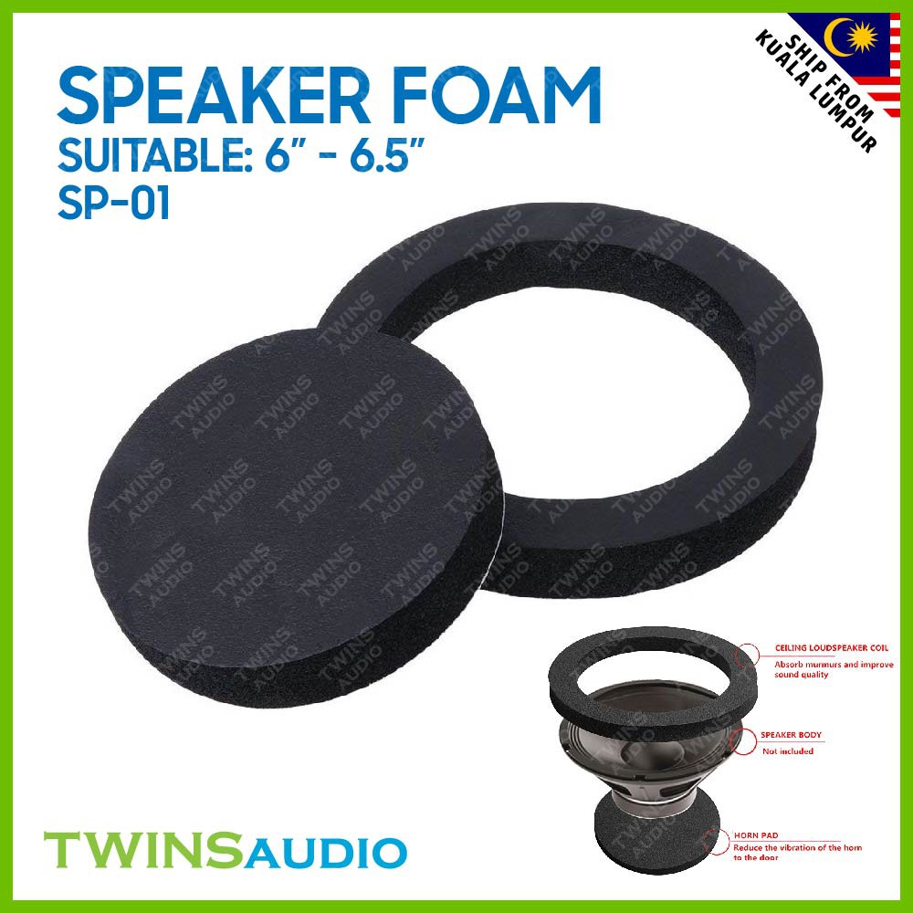 6 Inch / 6.5 Inch Car Universal Cotton Speaker Insulation Ring ...