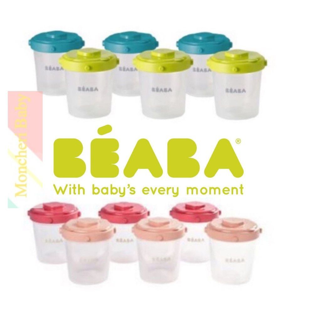 Beaba - 2nd Age Portions Clip Food Storage (200ml, Pack of 6) 6m ...