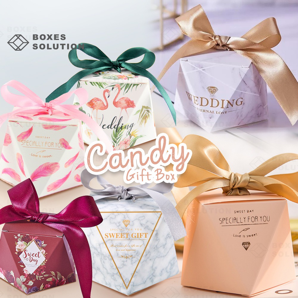 VBS READY STOCK #Diamond Shape Candy Box Birthday Party Packaging Candy ...