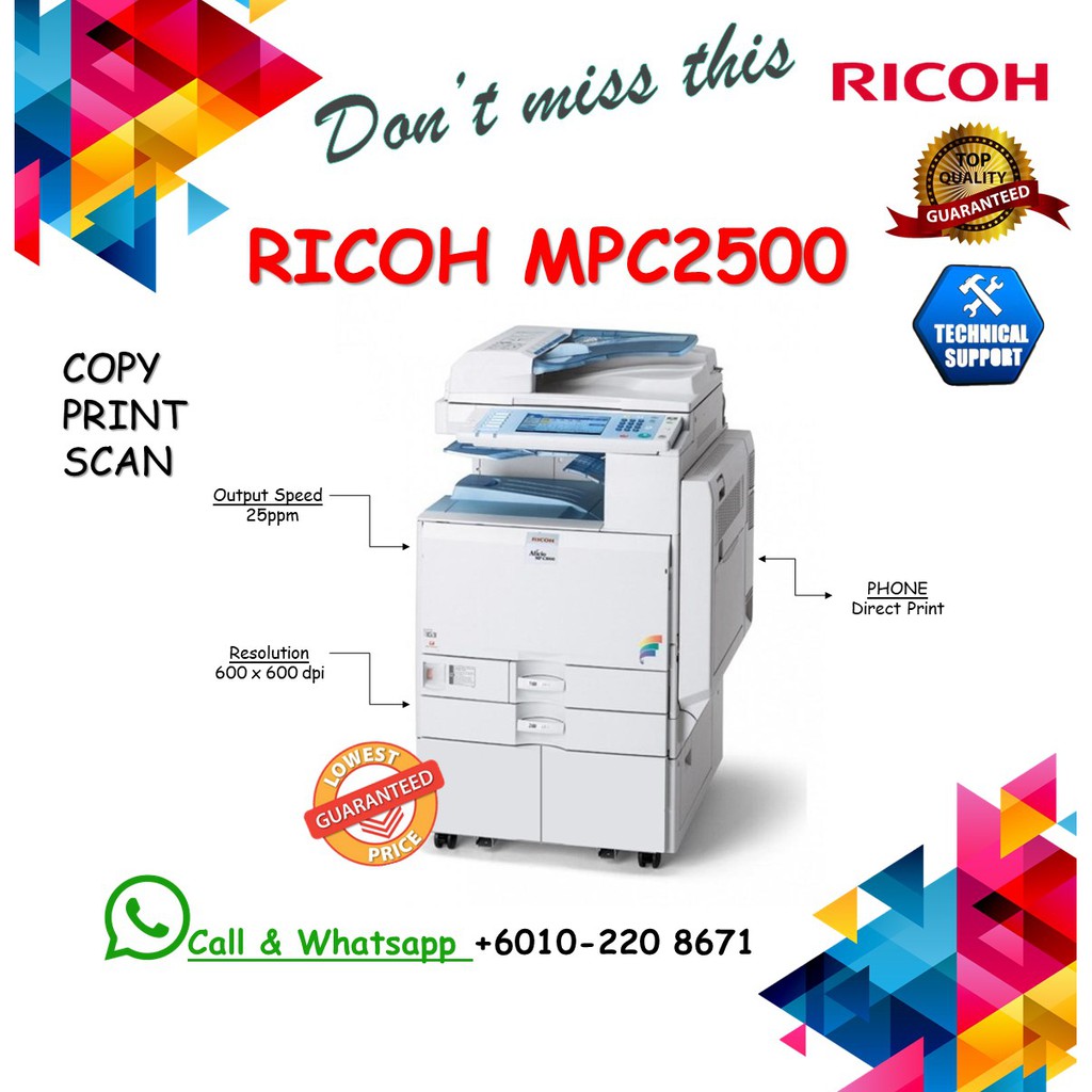 Ricoh MPC2500 Full Recond Colour Machine | Shopee Malaysia
