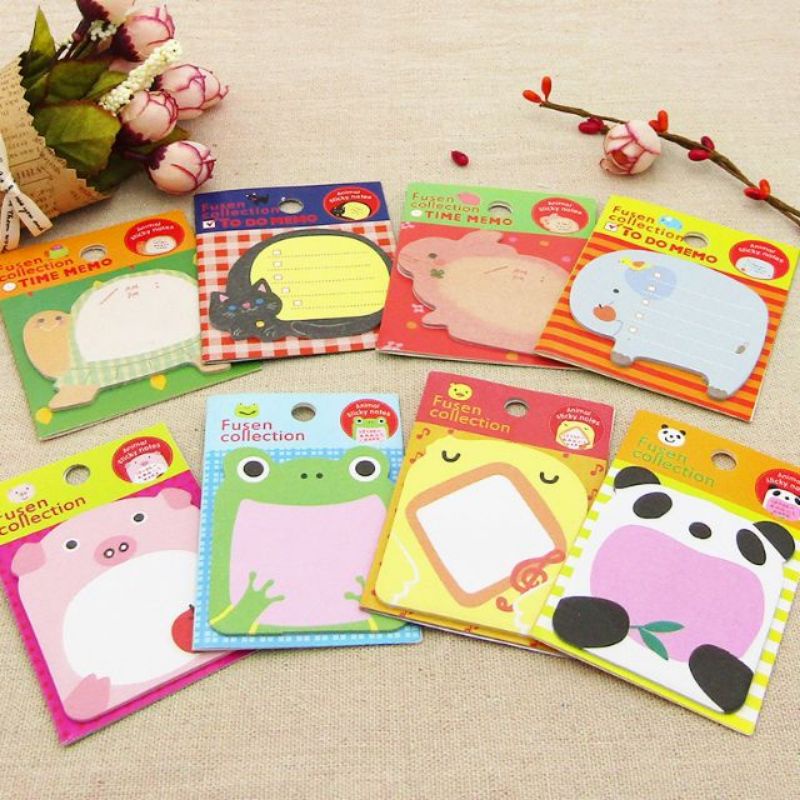 🤩Cute Sticky Note (Animal)🤩 Nota kecil yang boleh dilekat | Shopee Malaysia