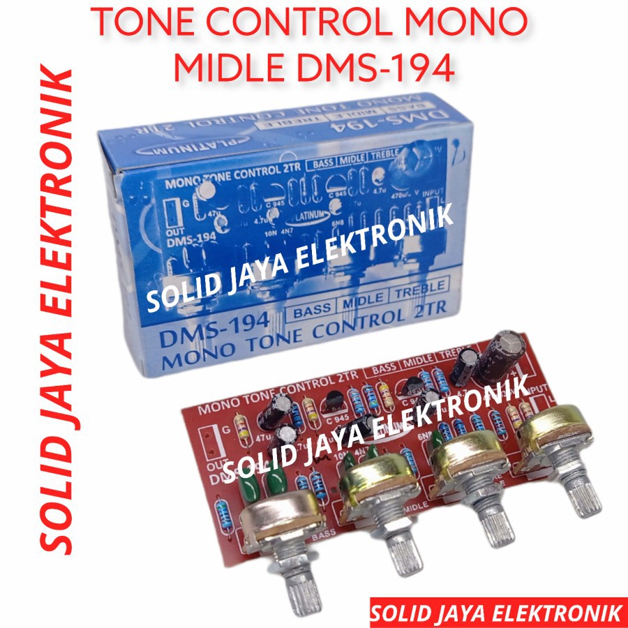 Tone CONTROL MONO 4 POTENSIO MIDLE MIDLE 2TR 2 TR TRANSISTOR TONE ...