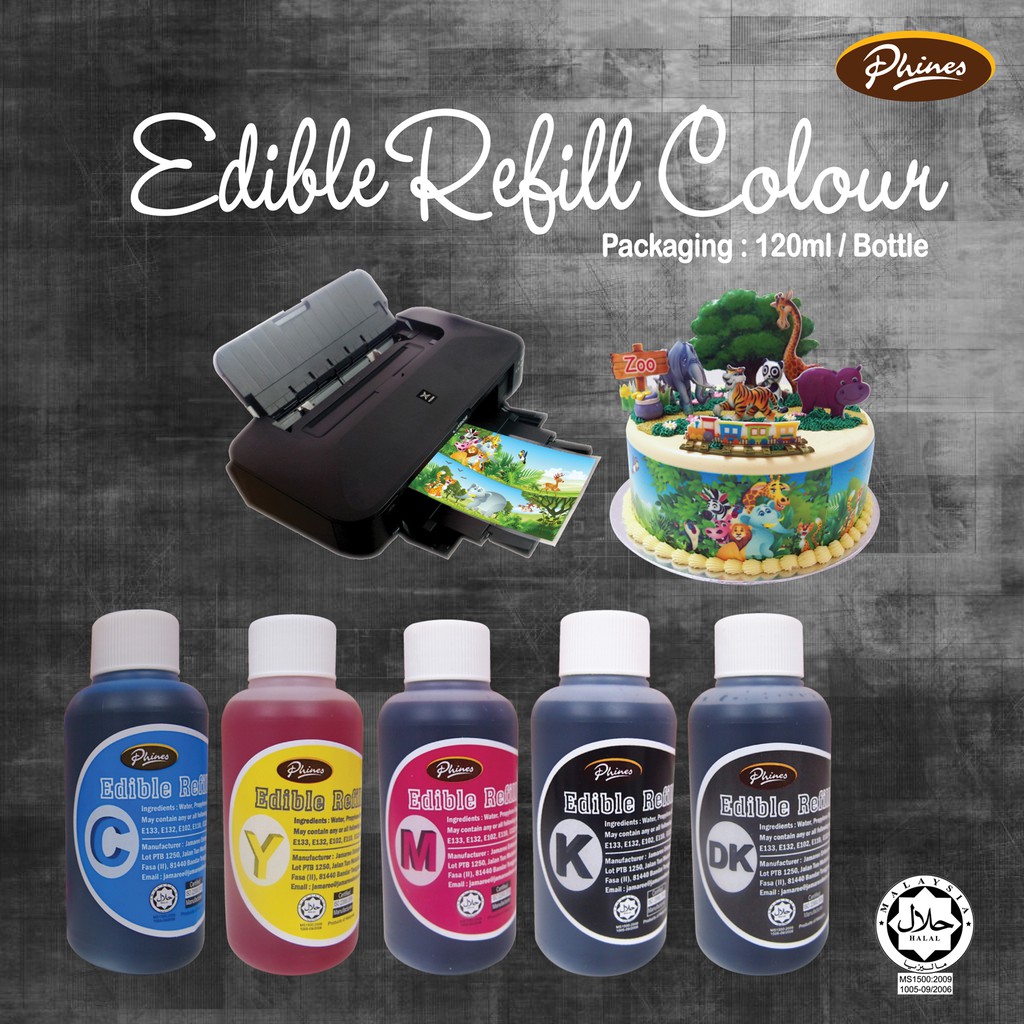 Phines Edible Refill Colour, Edible Ink, Edible Image Printer Ink ...