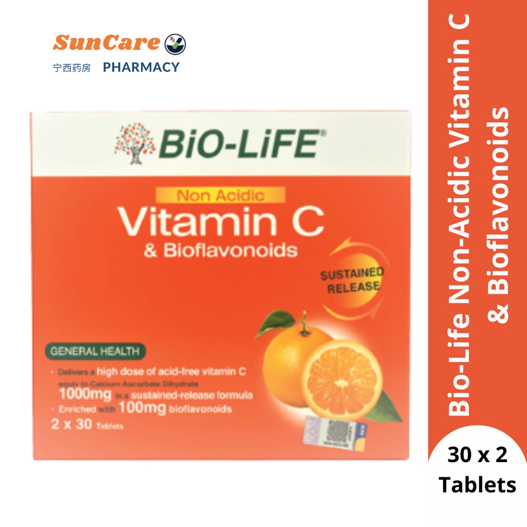 Suncare Pharmacy Bio-Life Non-Acidic Vitamin C & Bioflavonoids (60s and ...