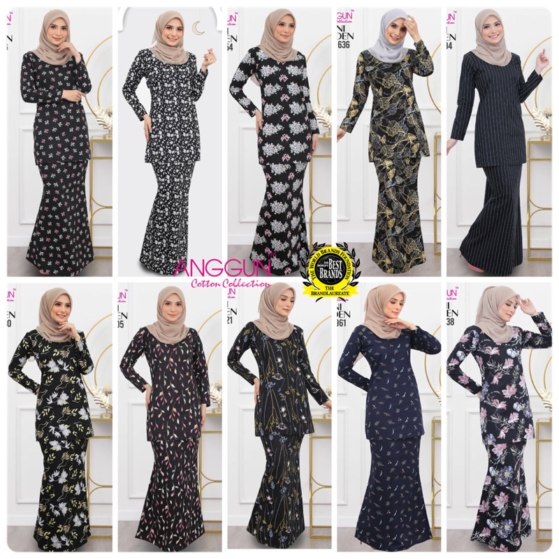KOLEKSI BAJU KURUNG TEMA BLACK/HITAM CANTIK DAN SELESA BY ANGGUN COTTON ...