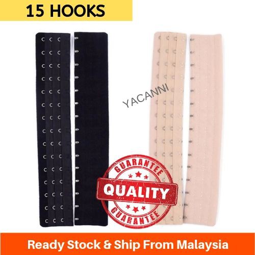 Local Stock 15 Hooks / Cangkuk Plus Size Corset Extender Bengkung ...