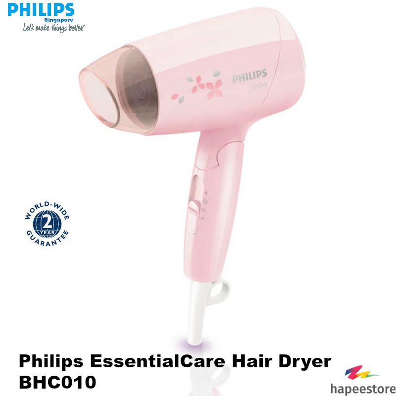 Philips EssentialCare Hair Dryer - BHC010 (Black & Pink) | Shopee Malaysia
