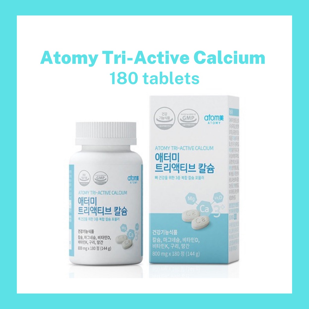 💥100% AUTHENTIC💥Atomy Tri-Active Calcium 艾多美3重活性钙片 (180 Tablets ...