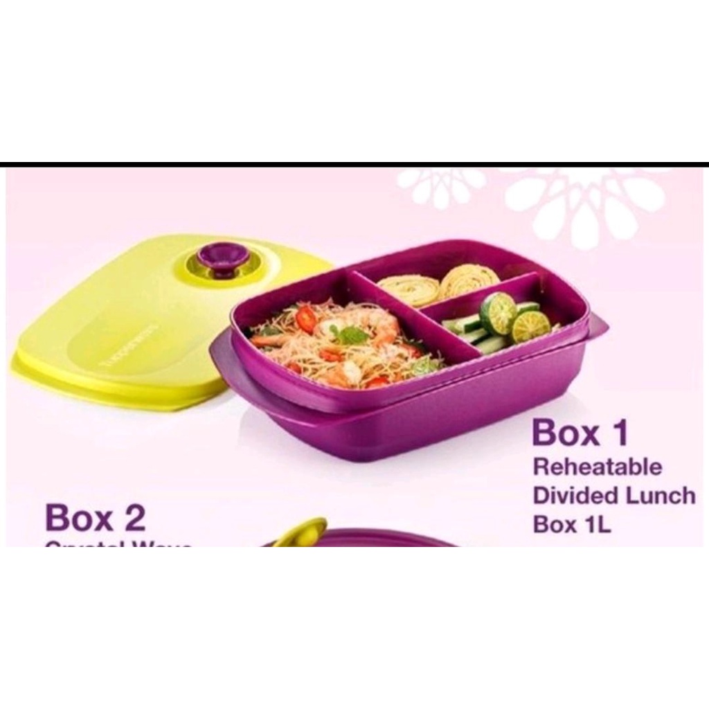 Tupperware Reheatable Divided Lunch Box | Shopee Malaysia