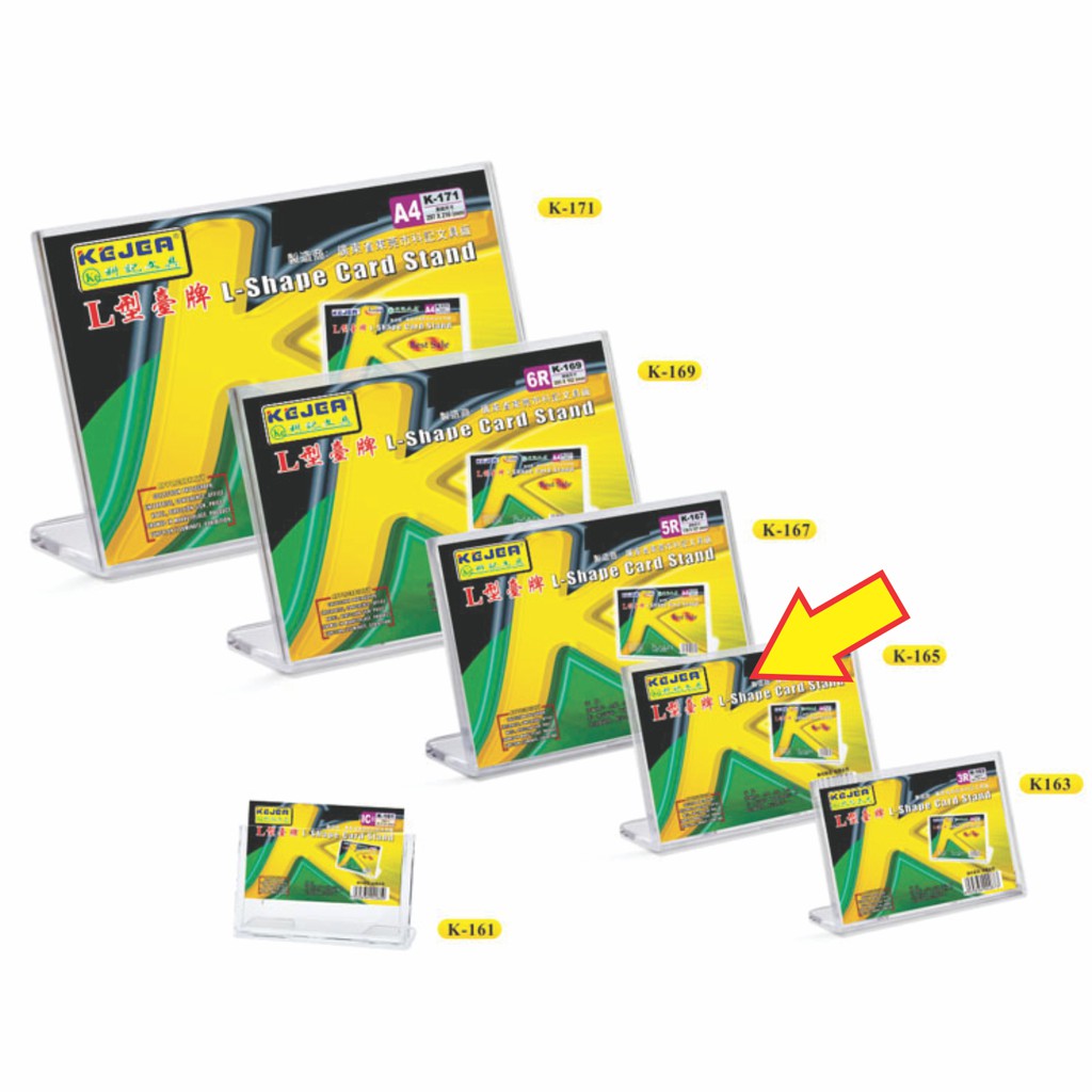 Acrylic L-Shaped Display Stand L Shape A4 / 3R / 4R / 5R / 6R / Name ...