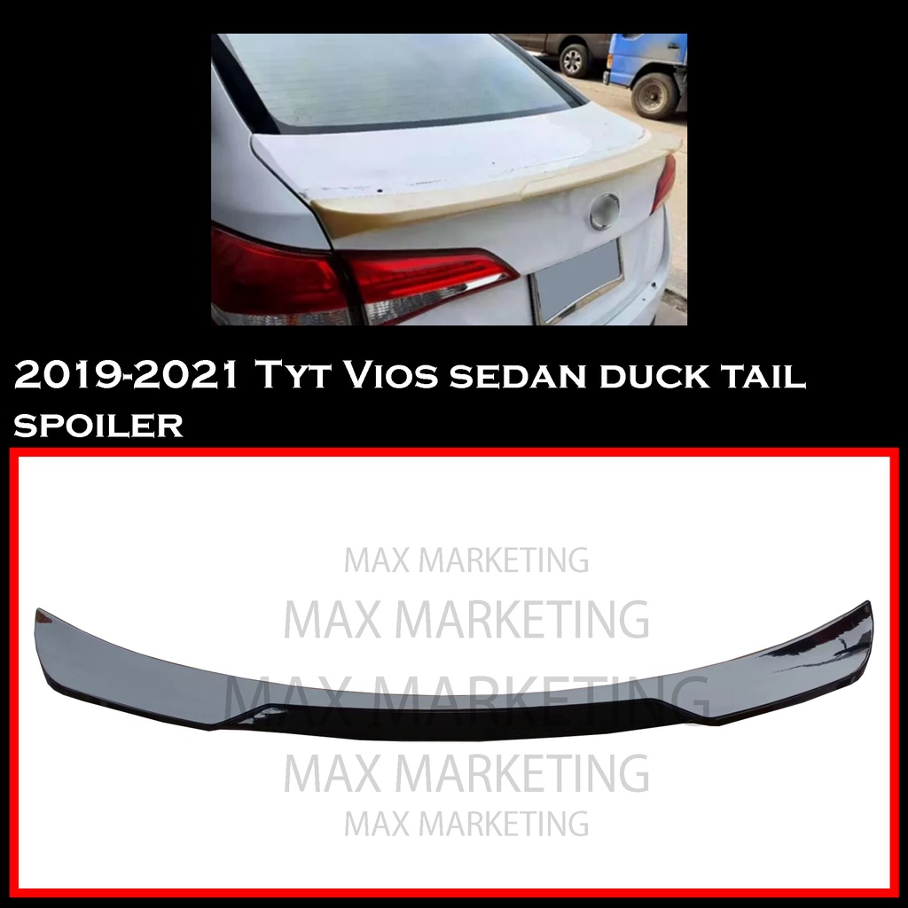 TOYOTA VIOS SEDAN 2019-2021 REAR TRUNK SPOILER DUCK TAIL WITH BLACK ...