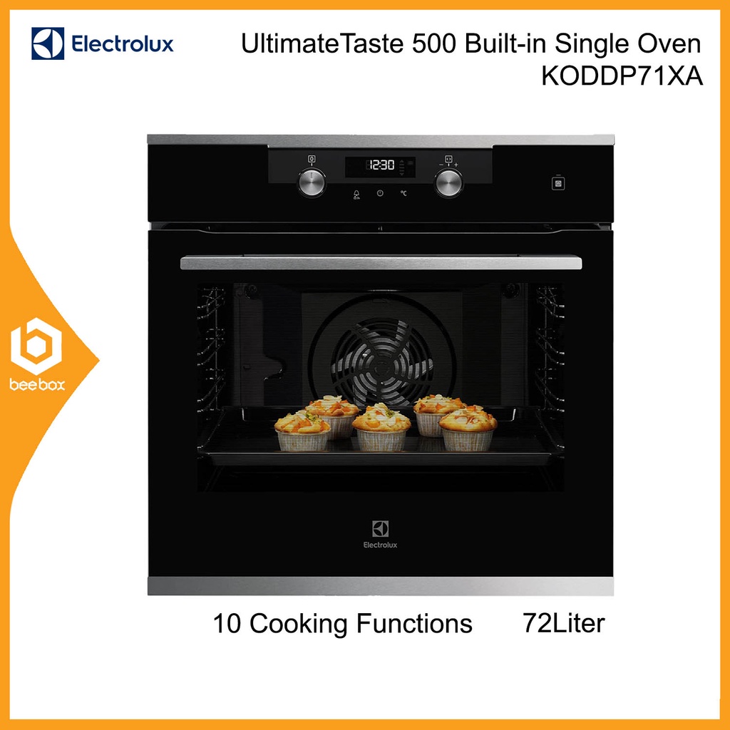 Electrolux 60cm UltimateTaste 500 Built-in pyrolytic oven 72L SteamBake KODDP71XA EOB3434BOX ...