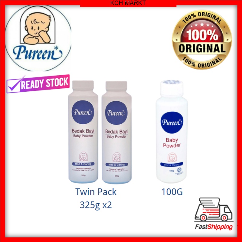 Pureen Baby Powder Twin Pack (325g x2/100g) | Shopee Malaysia