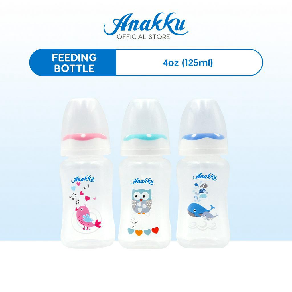 ANAKKU 4OZ Feeding Bottle Botol Susu with ANTI COLLAPSE TEAT (125ml ...