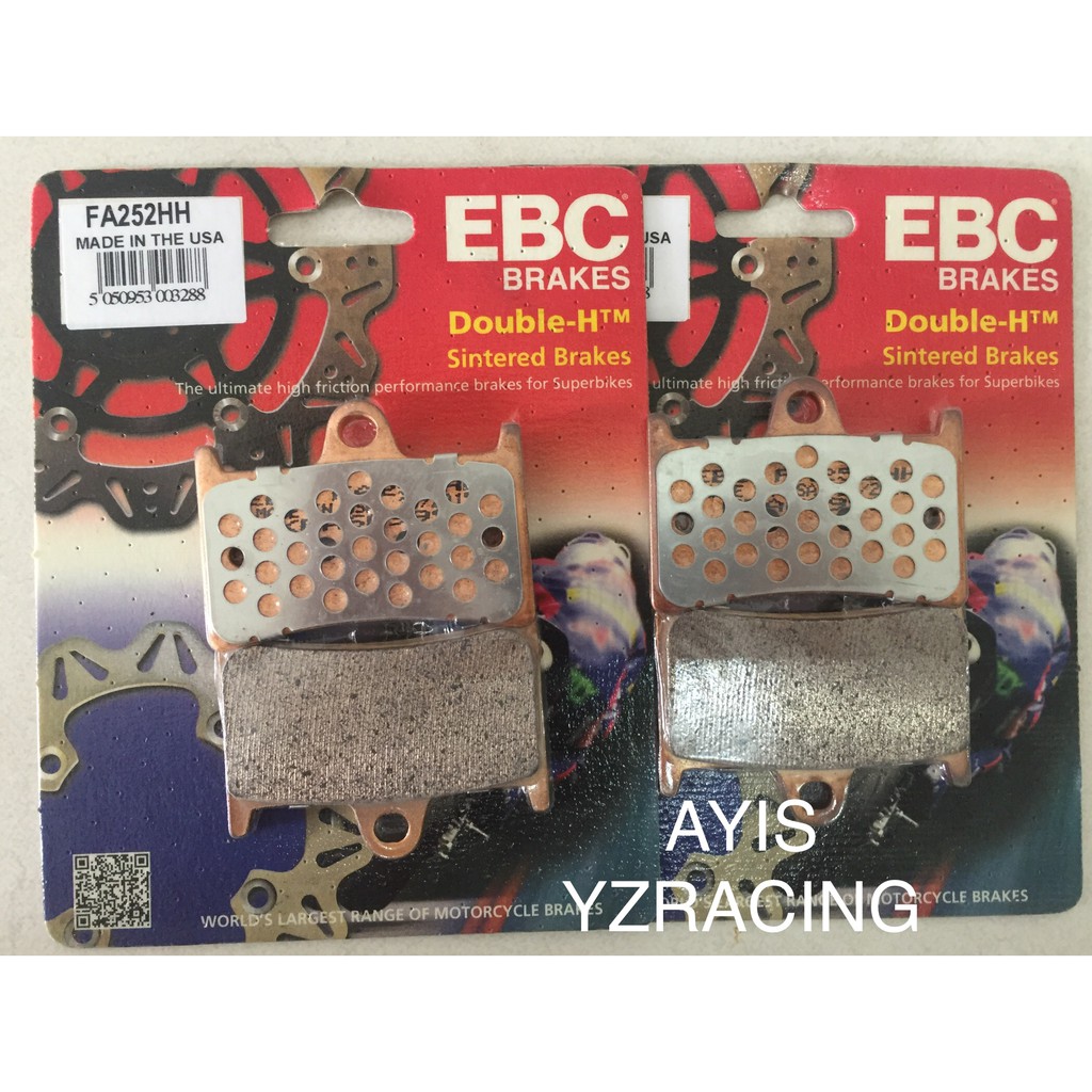 Yamaha MT07 & MT09 / TRACER EBC Brake Pad Front Set FA252HH Sintered ...