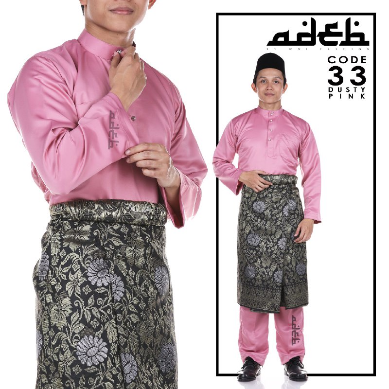 Baju Melayu Pesak DUSTY PINK (Size Baby > 5XL Dewasa) | Shopee Malaysia