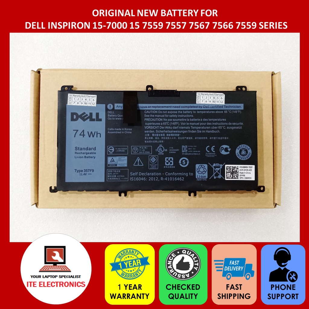 ORIGINAL NEW 357F9 DELL INSPIRON 15-7000 15 7559 7557 7567 7566 7559 ...
