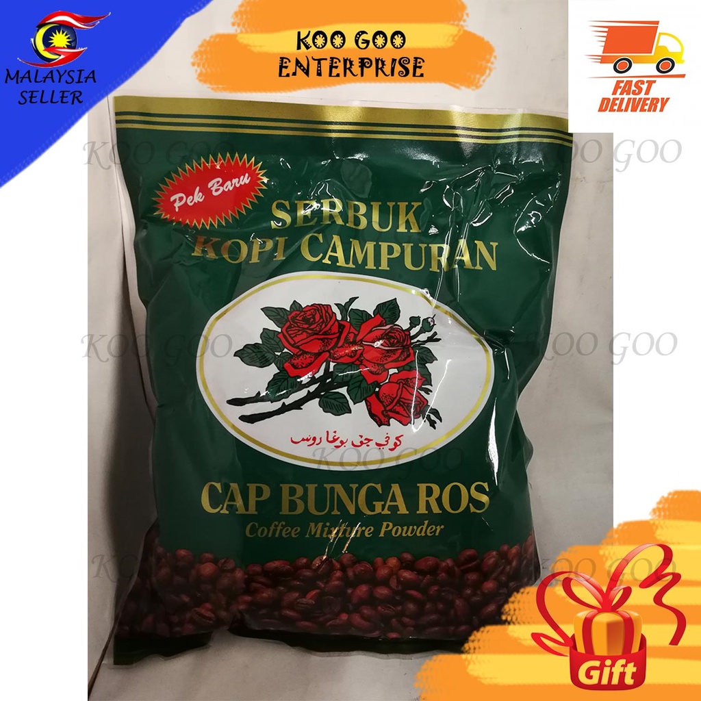 Cap Bunga Ros Serbuk Kopi Campuran. 800g KASAR & HALUS Product Malaysia ...