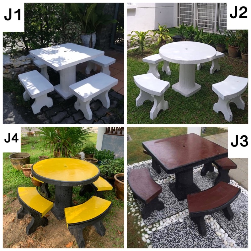 ORDER WSP FREESHIPPING 0179700720 Set Meja Batu Termurah Bajet | Shopee ...