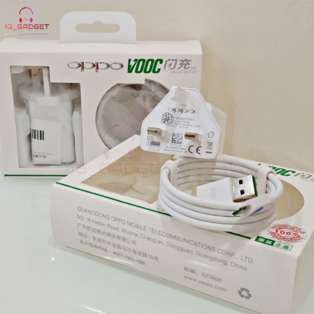 OPPO VOOC 100% Original 5V/4A Flash Charger & VOOC USB Cable(VOOC ...