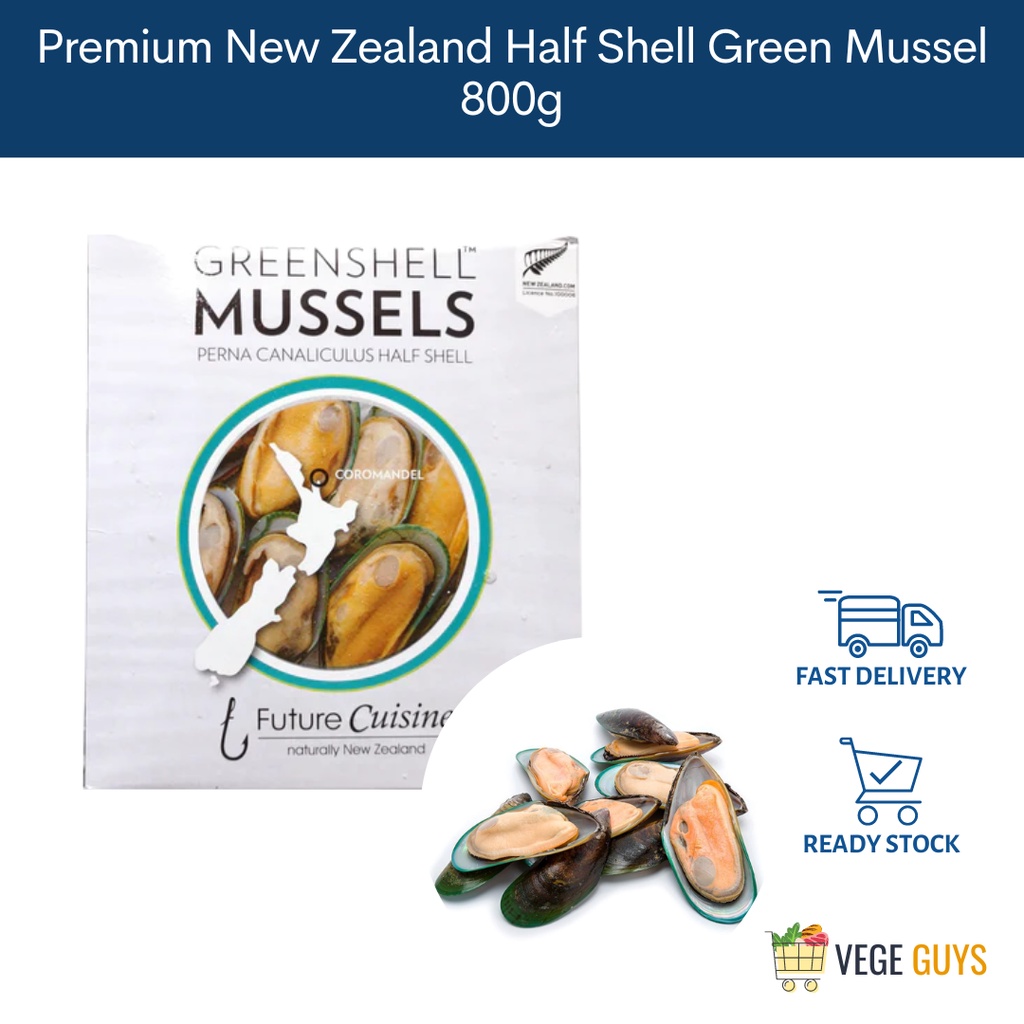 Premium New Zealand Half Shell Green Mussel 纽西兰半壳青蠔 (800g) | Shopee ...