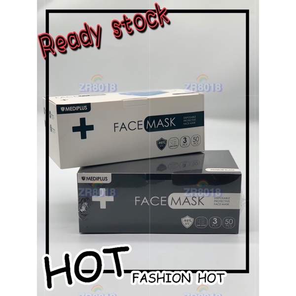 MEDIPLUS 3PLY 50‘s Face Mask Disposable protective face mask | Shopee ...