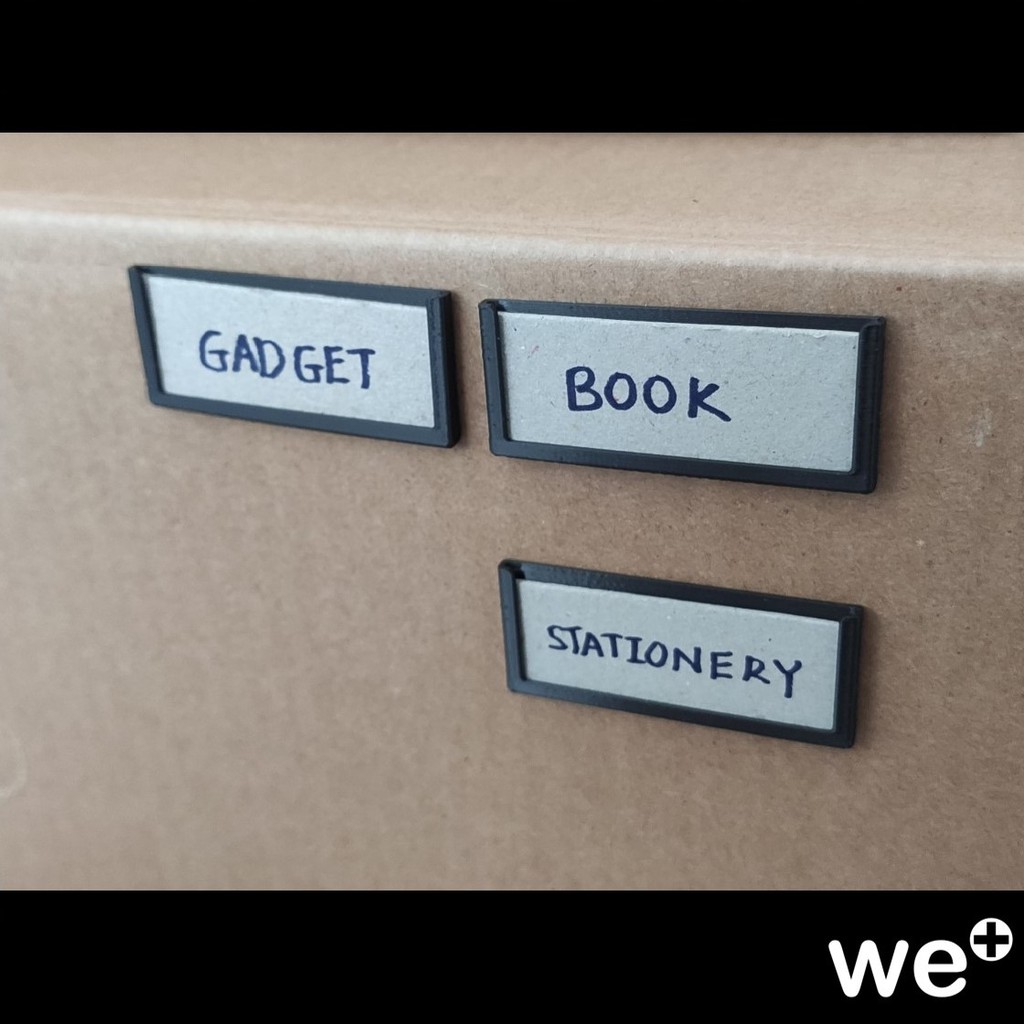 (5 pcs) 3D Print DIY Note Marking Cardboard Storage Box Drawer Label ...