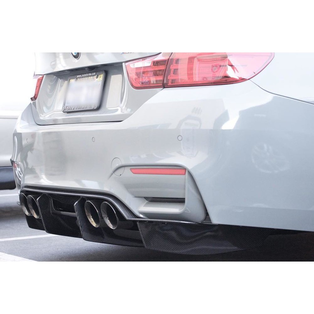 Bmw f80 f82 PSM style rear bumper under carbon fiber diffuser skirt lip ...