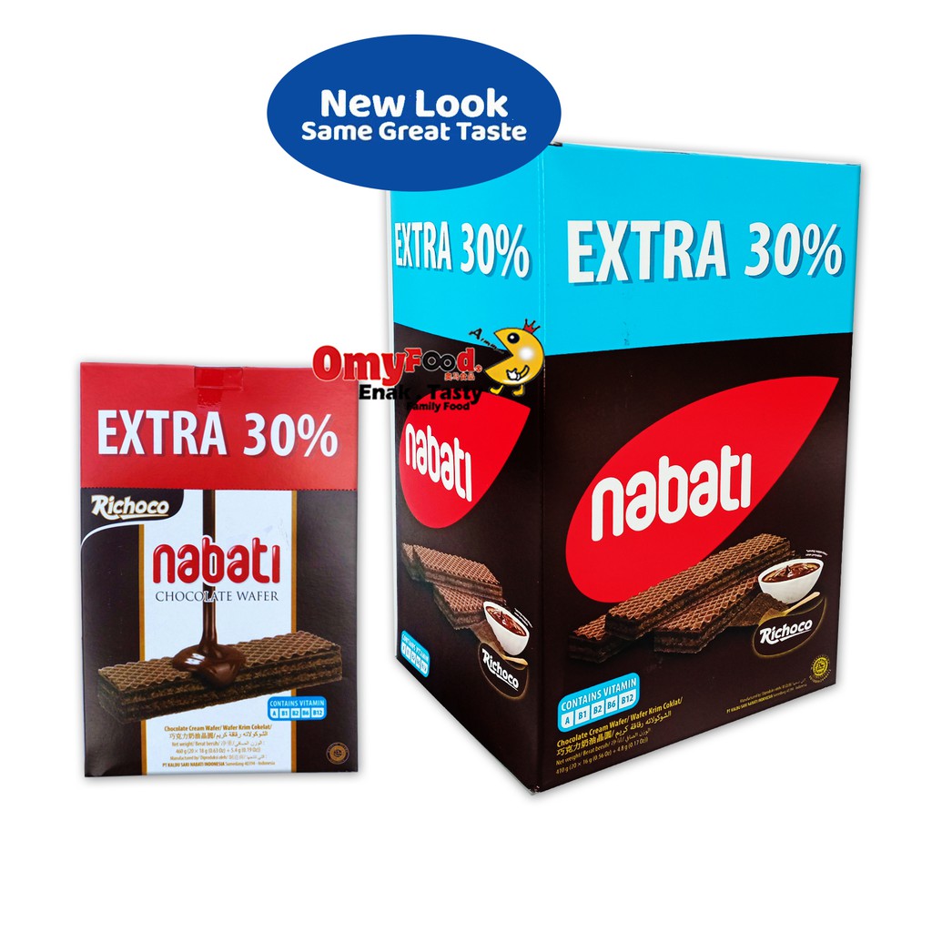 16g x 20pcs Nabati Cream Wafer Extra 30% [Richeese Cheese / Richoco Chocolate] [OmyFood ...