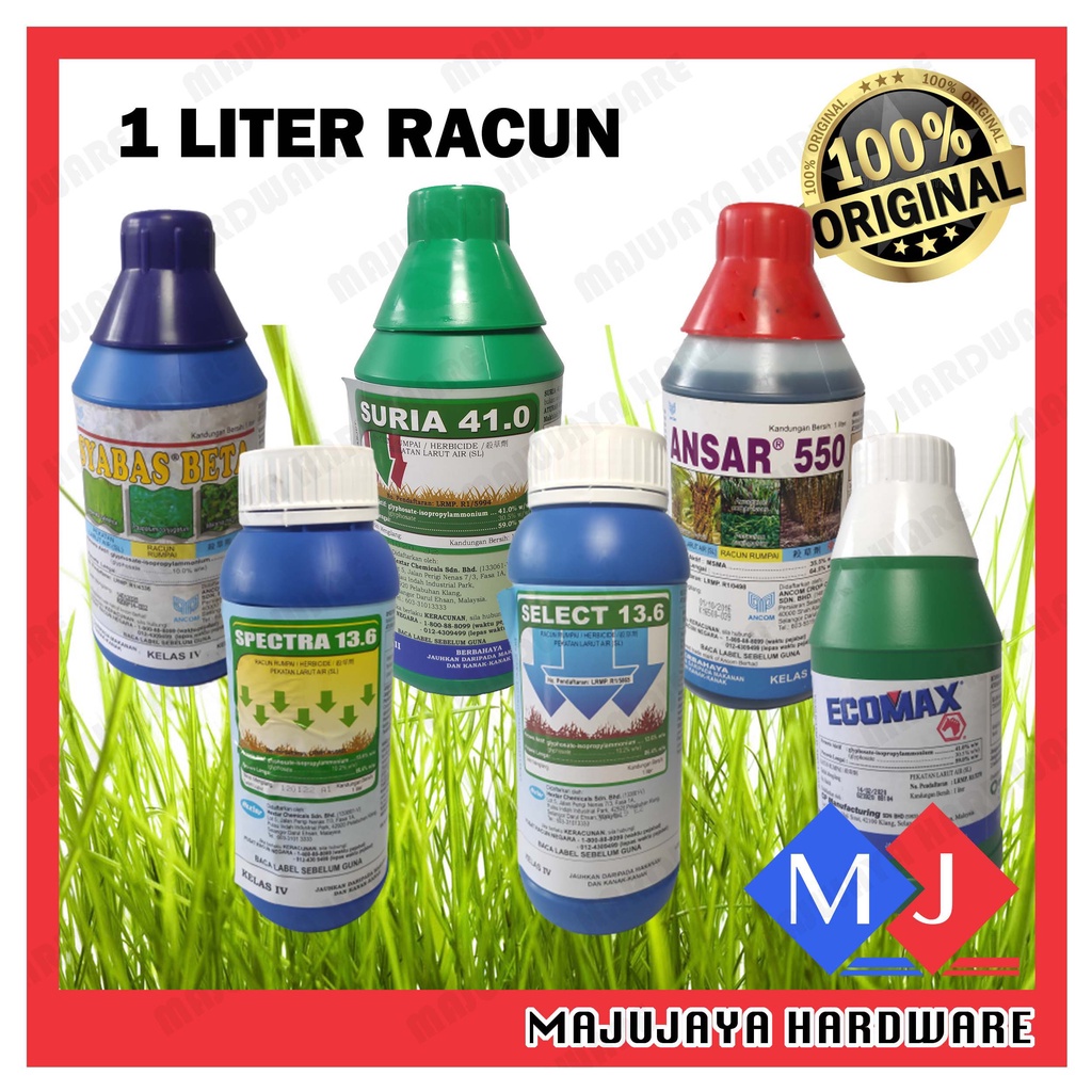 1L Monsanto Glyphosate 41% Weed Killer Racun Rumput Lalang Ubat Rumput ...