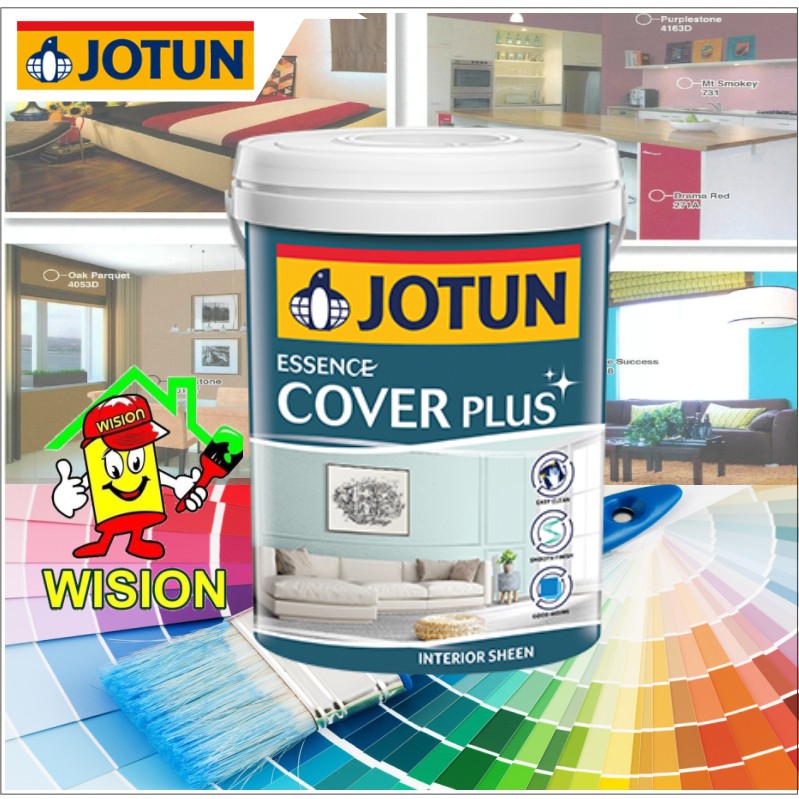 5 LITER JOTUN Essence Cover Plus ( Sheen ) / INTERIOR PAINT / Cat Rumah ...