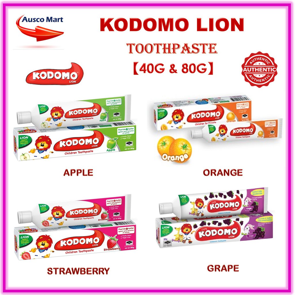 KODOMO LION CHILDREN TOOTHPASTE 【40G / 80G】 | Shopee Malaysia