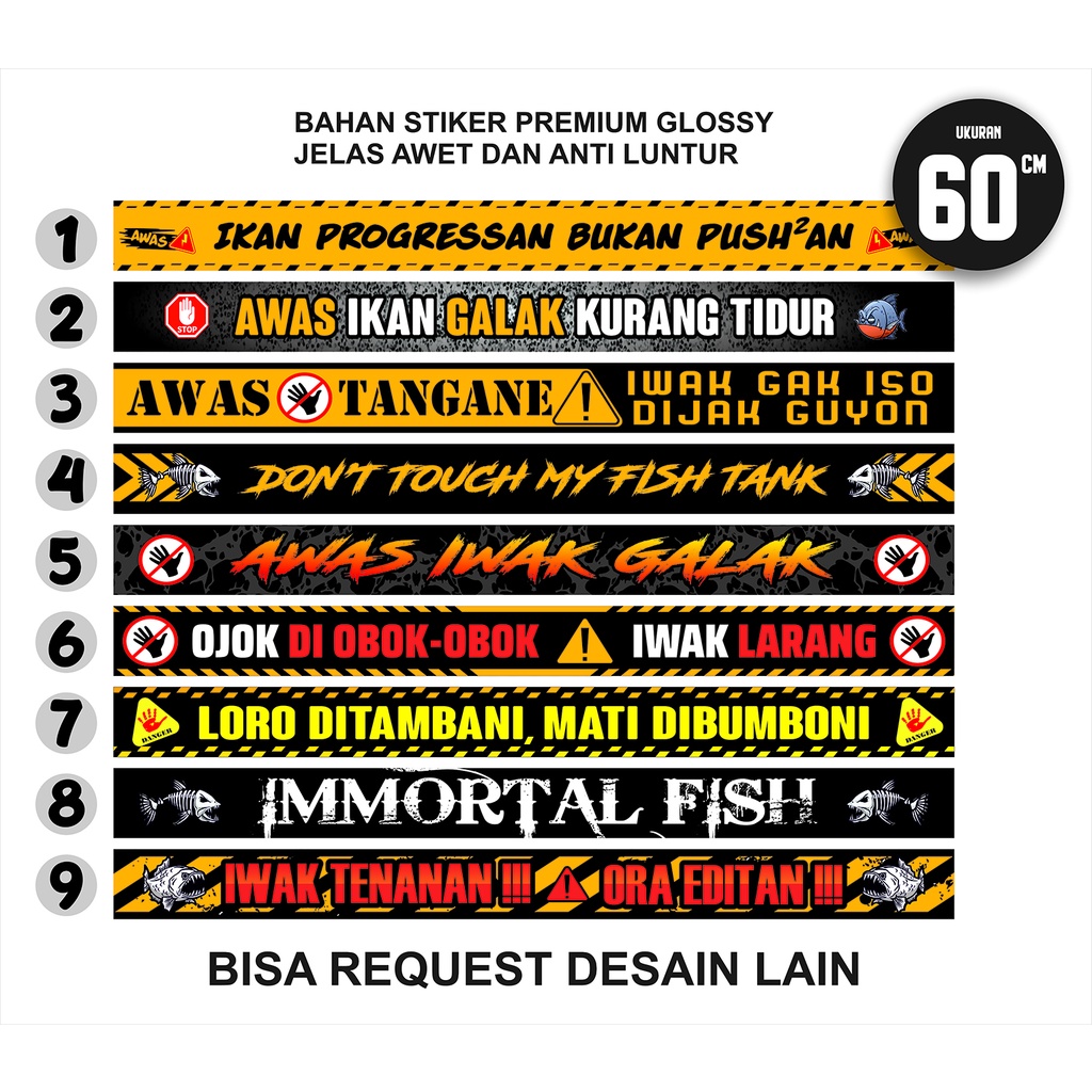 (Specially Size 60cm) aquarium stickers, aquarium stickers, tank ...