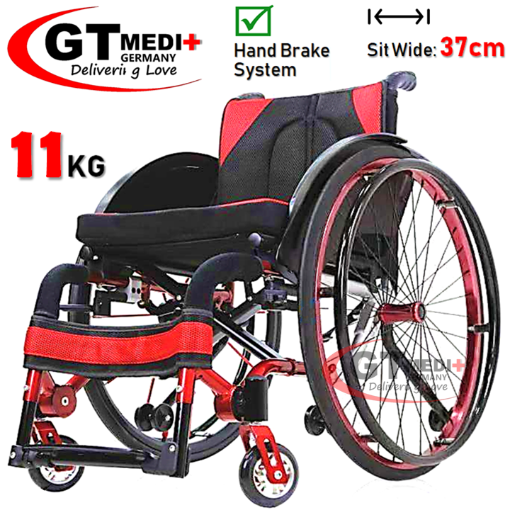 WEX-P37-11 GT MEDIT GERMANY Lightweight Tight Narrow Self Propelled Sport Exercise Wheelchair ...