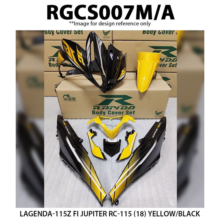 Rapido Cover Set Yamaha Lagenda 115Z Fi Jupiter RC-115 (18) Yellow Red ...