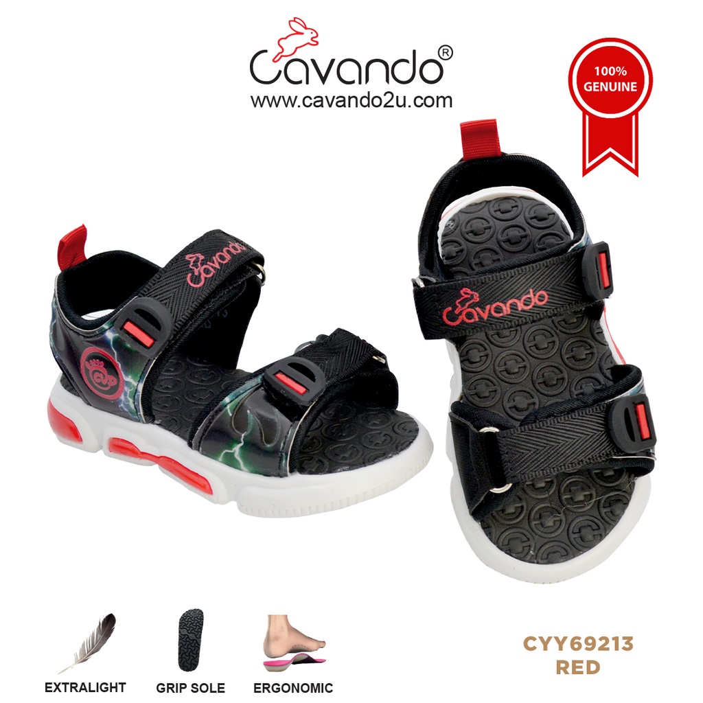 Cavando Sandal Kanak-kanak Merah / Oren Toddler LED Sandals CYY69213 ...