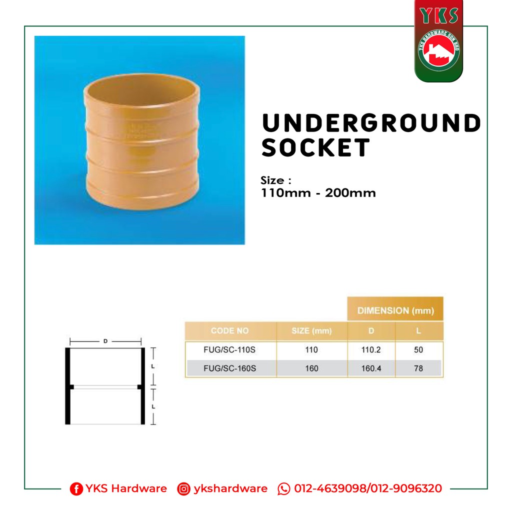 UNDERGROUND SOCKET - Pipe & Fittings System | Shopee Malaysia