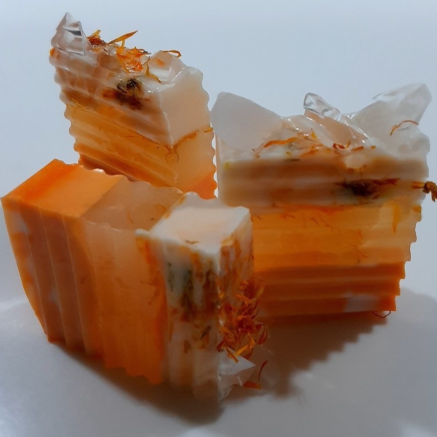 Sabun Halal Orange & Calendula Bunga Coconut Oil Soap,Handmade Body ...