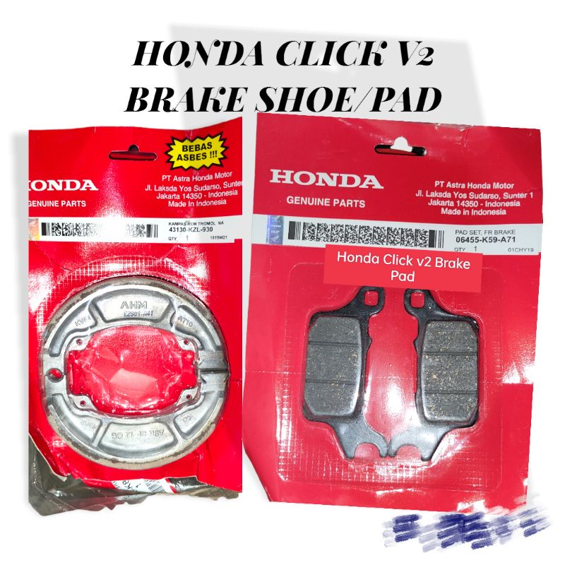 Honda Click V2 Brake Pad,Brake Shoe | Shopee Malaysia