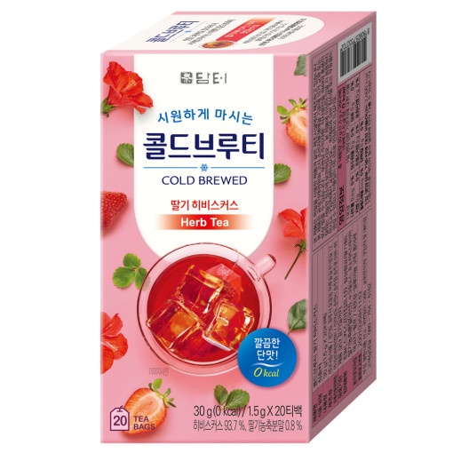 [Damtuh] Cold Brewed tea Strawberry Hibiscus Peach & Fashion Fruits ...