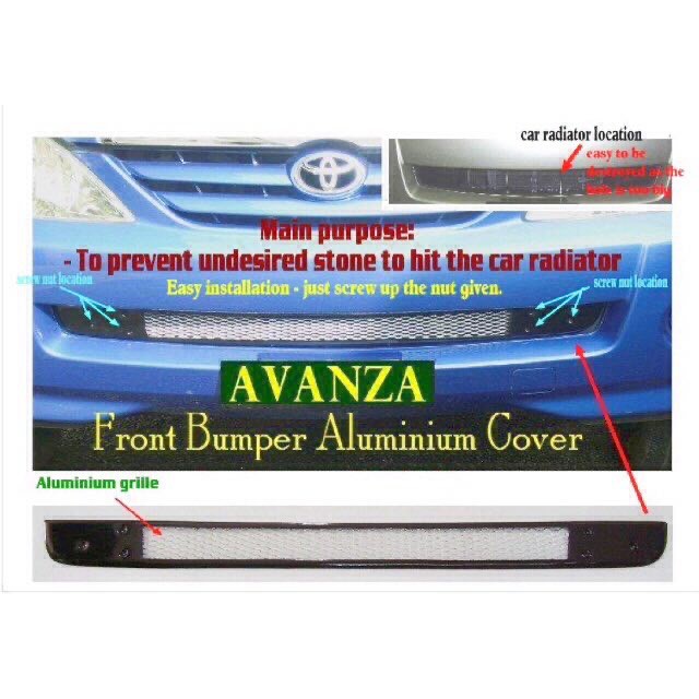 Toyota Avanza Front Bumper Aluminium Cover | Shopee Malaysia