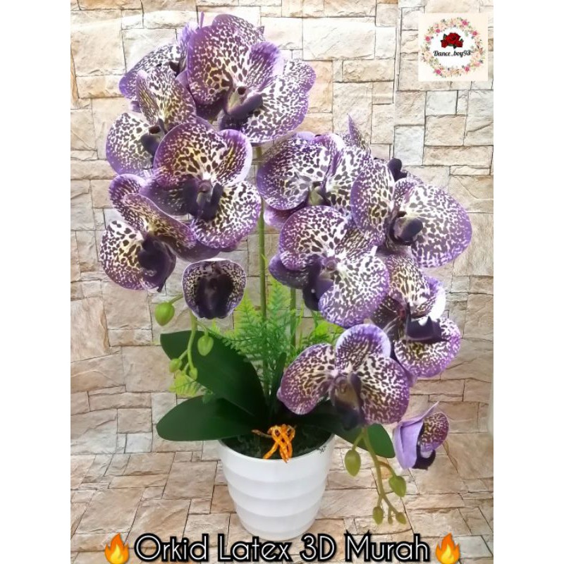 Bunga orkid Latex 2 tangkai siap gubah dengan plastic pot 🇲🇾🇲🇾🇲🇾(192) | Shopee Malaysia