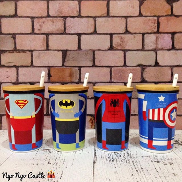 Superhero Ceramic Mug (Superman, Batman, Spiderman, Captain America ...